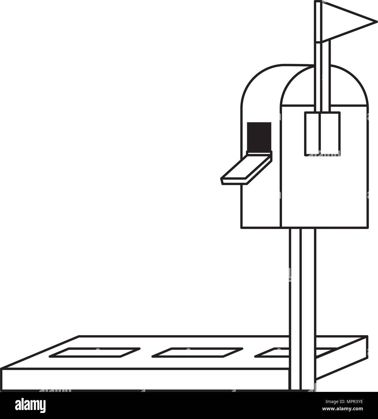 Mailbox icon over white background, vector illustration Stock Vector ...