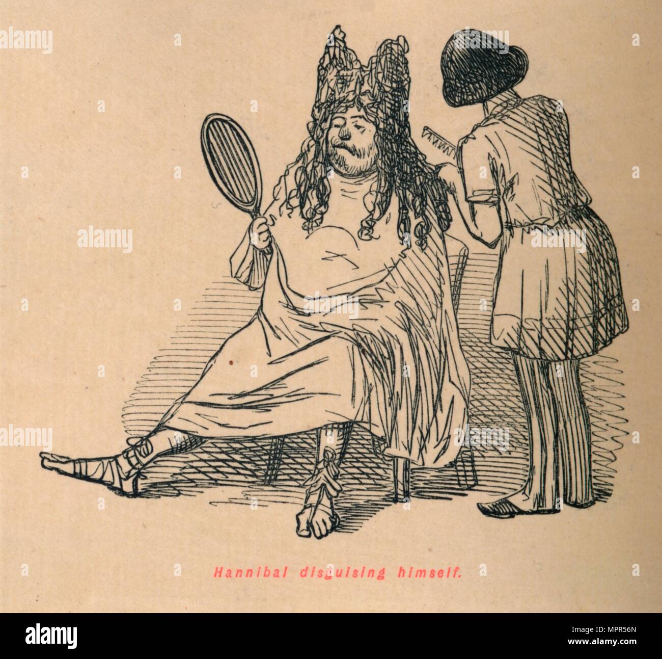 'Hannibal disguising himself', 1852. Artist: John Leech Stock Photo - Alamy