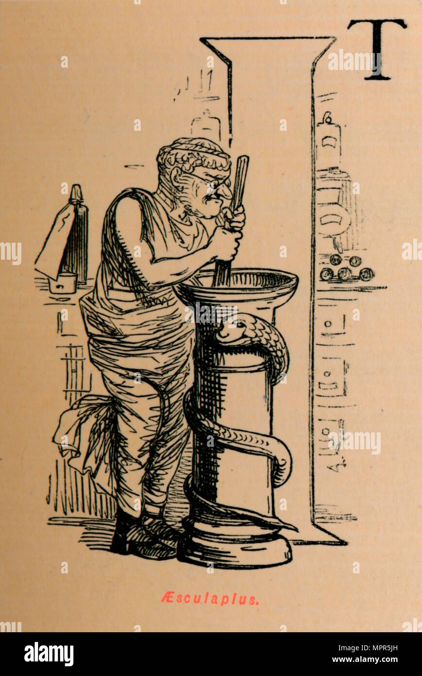'Aesculapius', 1852. Artist: John Leech Stock Photo - Alamy