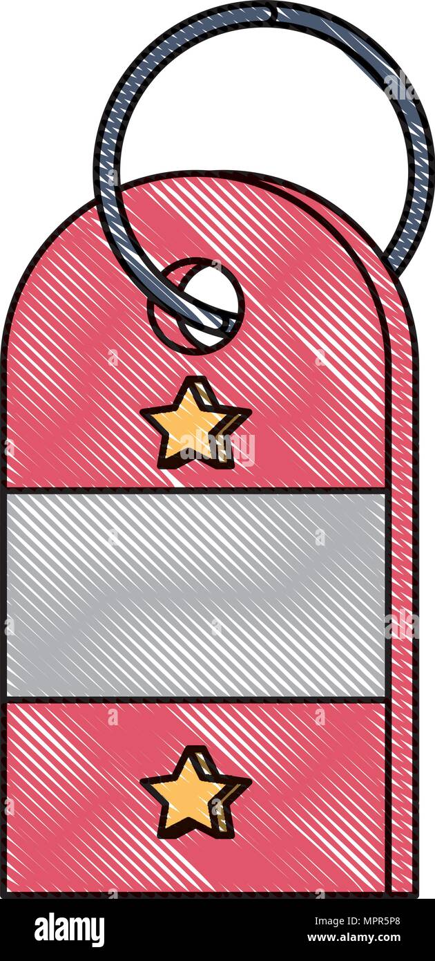 tag with decorative stars over white background, vector illustration ...