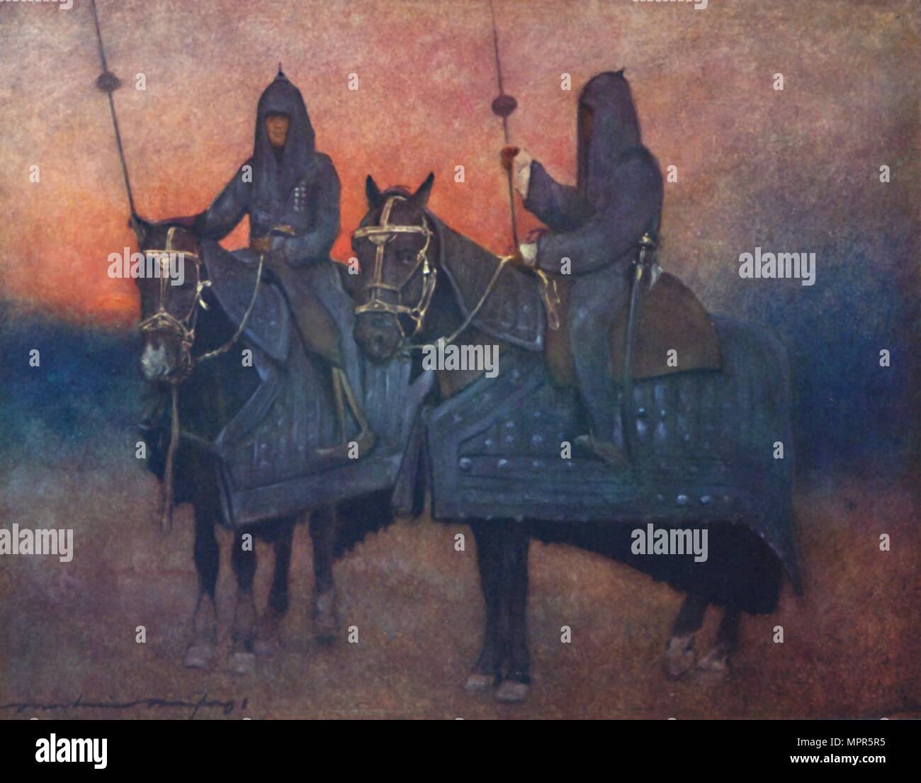 'Armoured Horses', 1903. Artist: Mortimer L Menpes Stock Photo - Alamy