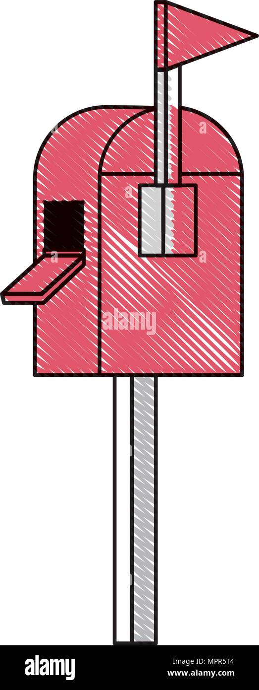 Mailbox icon over white background, colorful design. vector ...