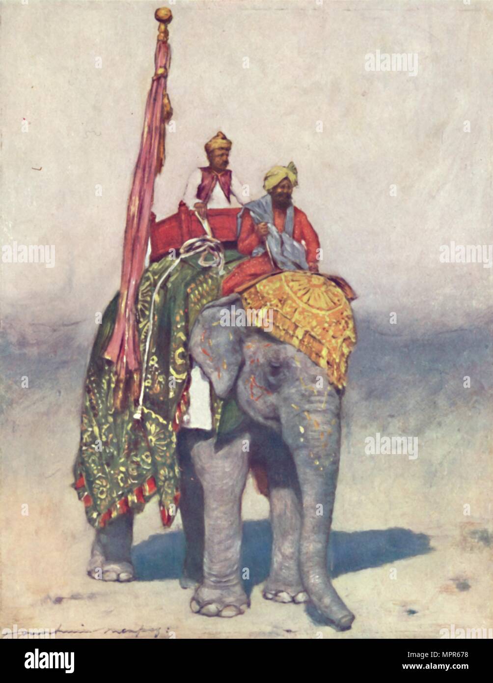 'An Elephant from Jaipur', 1903. Artist: Mortimer L Menpes Stock Photo ...