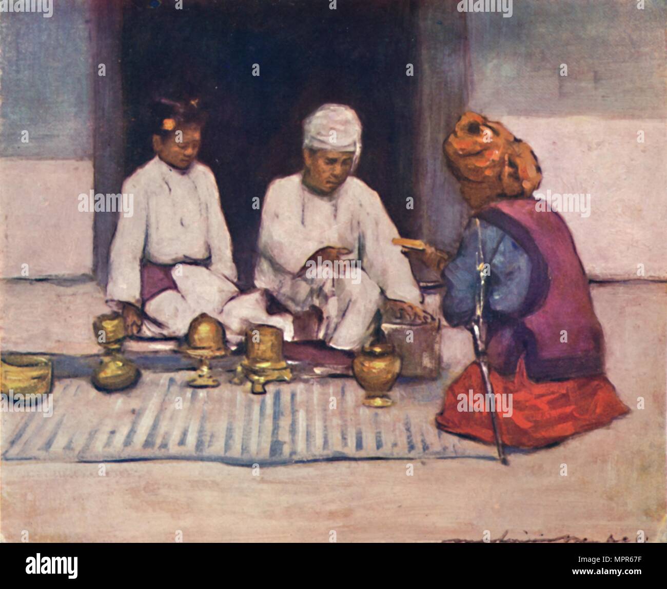 'A Shan Chief and his Wife', 1903. Artist: Mortimer L Menpes Stock ...