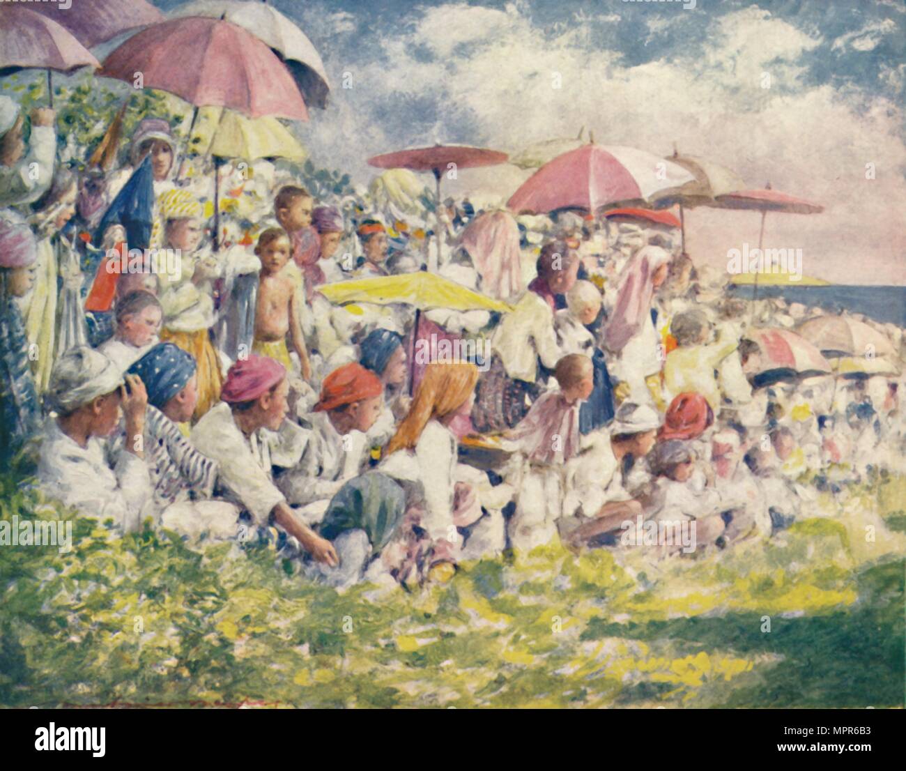 'Watching a Boat-Race', 1903. Artist: Mortimer L Menpes Stock Photo - Alamy