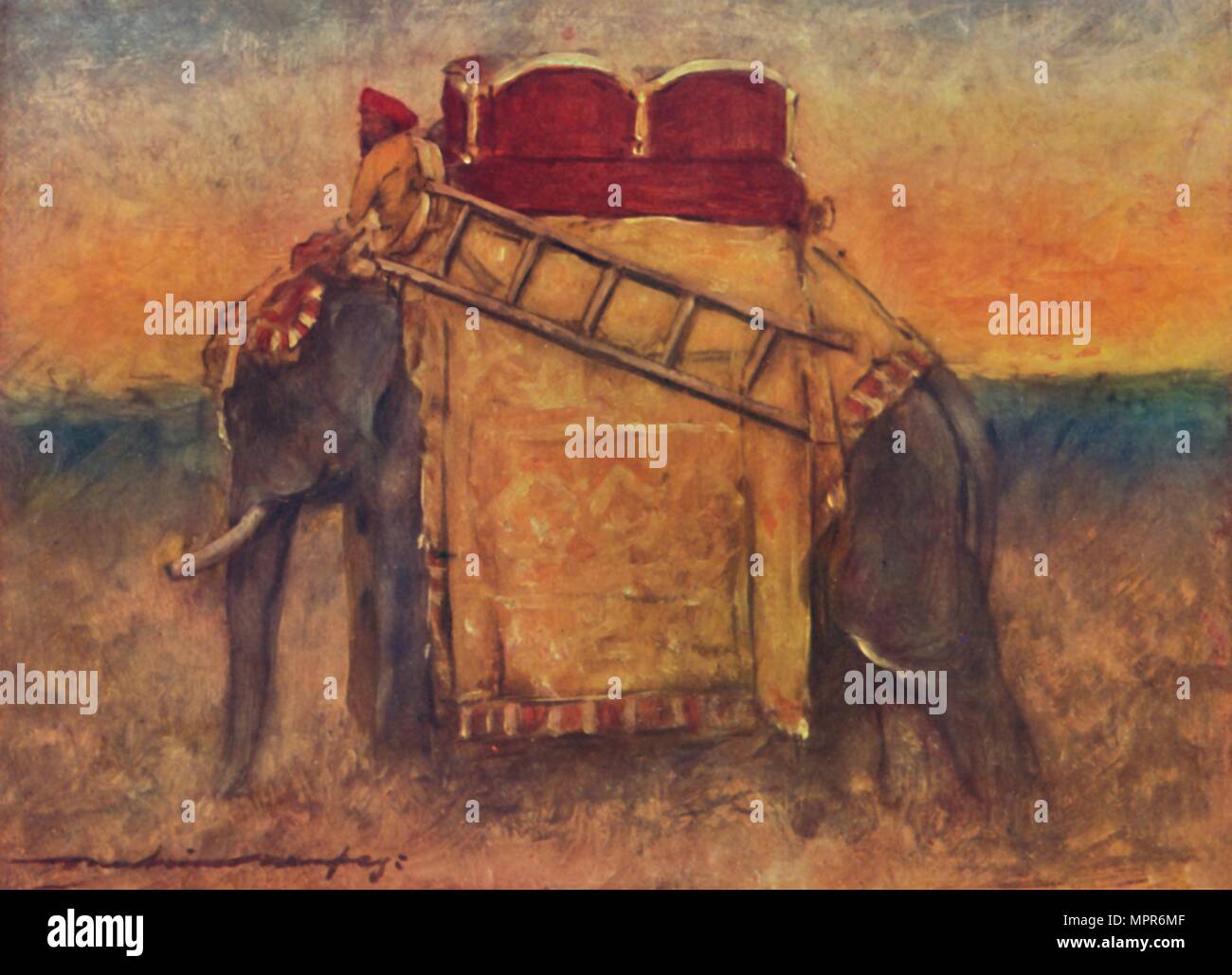 'An Elephant of Central India', 1903. Artist: Mortimer L Menpes Stock ...