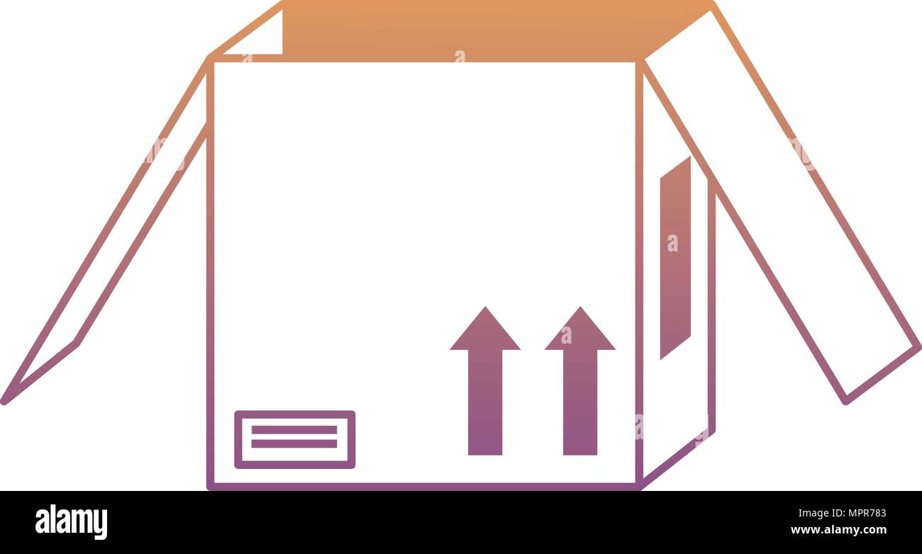 opened carton box icon over white background, colorful design. vector ...