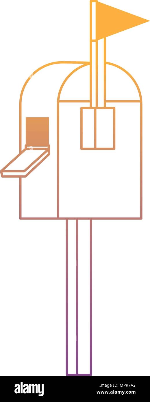 Mailbox icon over white background, colorful design. vector ...