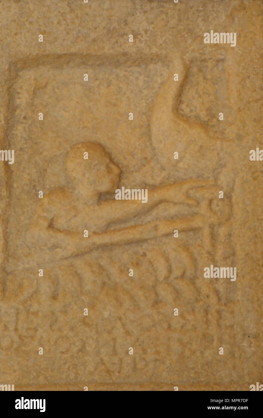 Greek Grave-Slab of Shipwrecked Sailor, from Rheneia, Mykonos, c5th ...