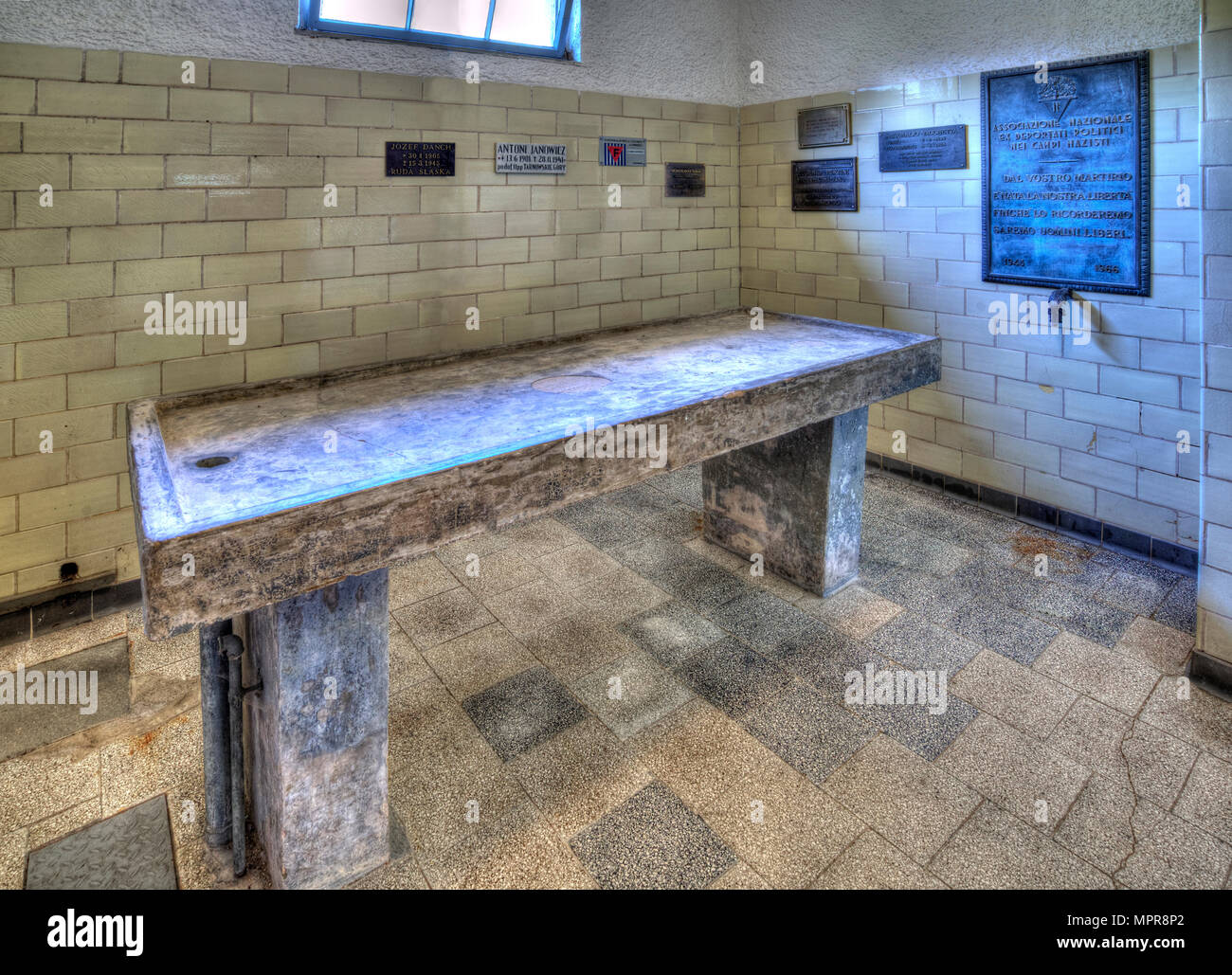 Dissection room, Flossenbürg concentration camp memorial, Flossenbürg ...