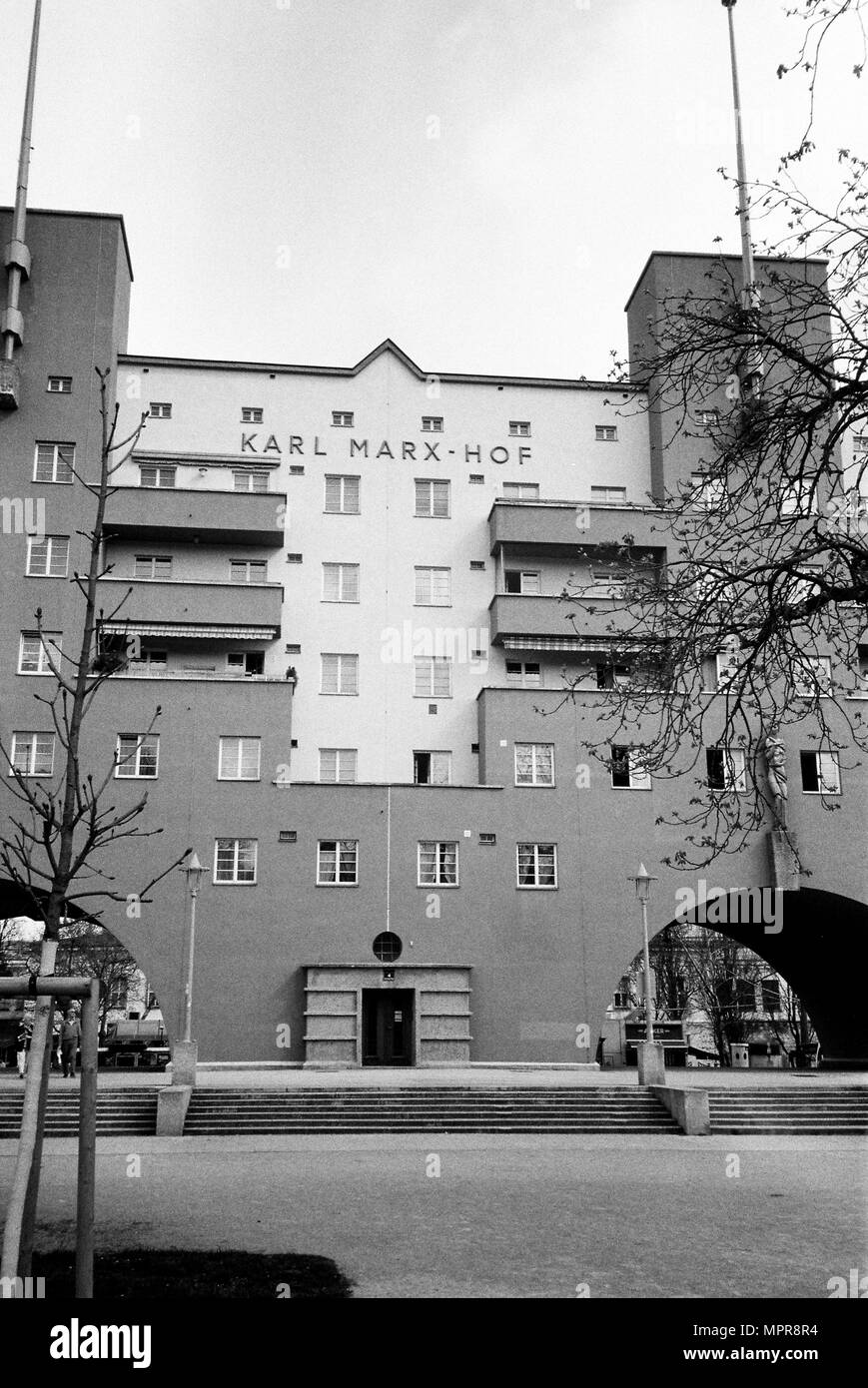 Karl Marx-Hof or Karl Marx Court, Vienna, Austria. The longest single ...