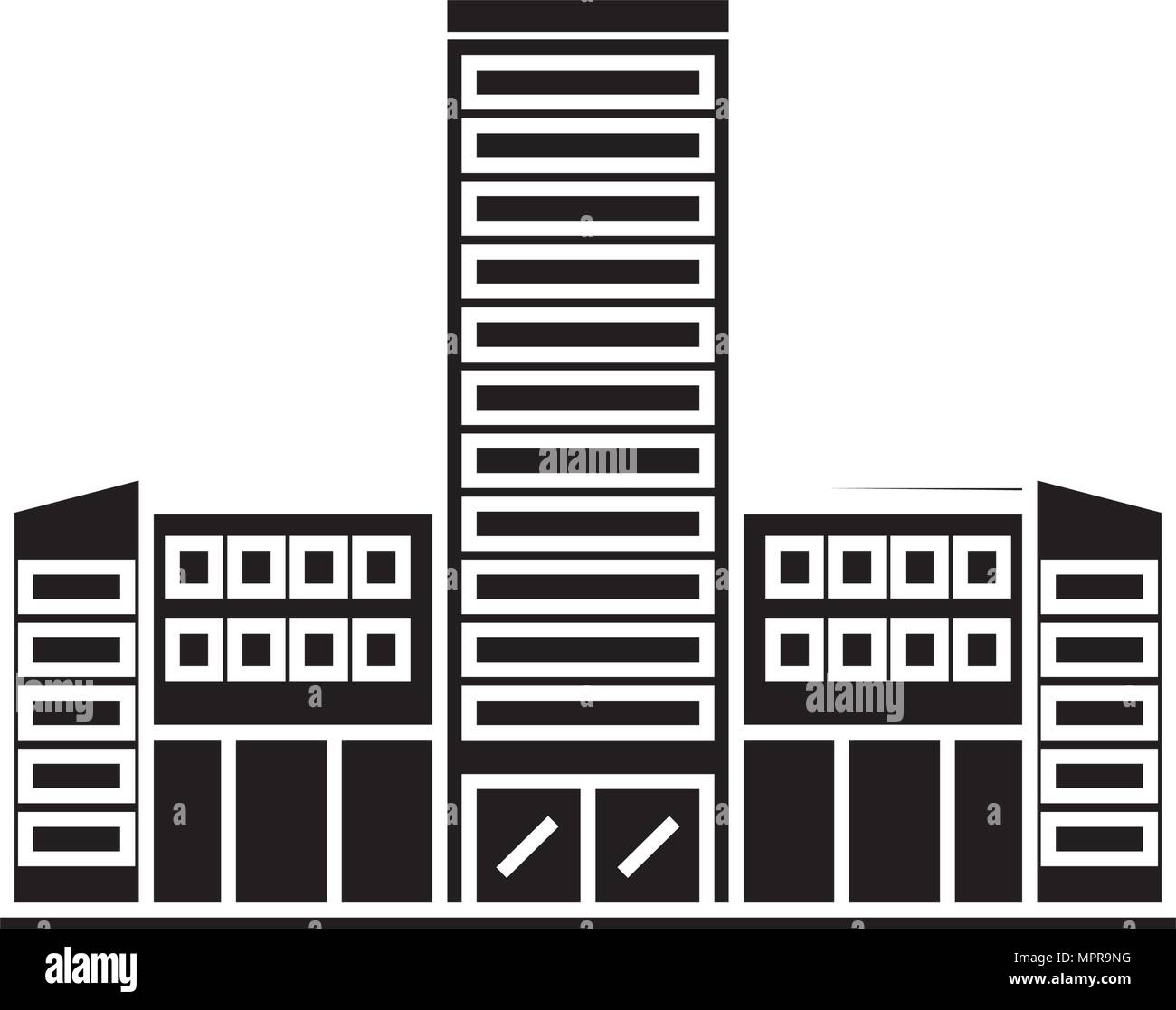 Hospital black icon, vector illustration. Hospital concept sign Stock ...