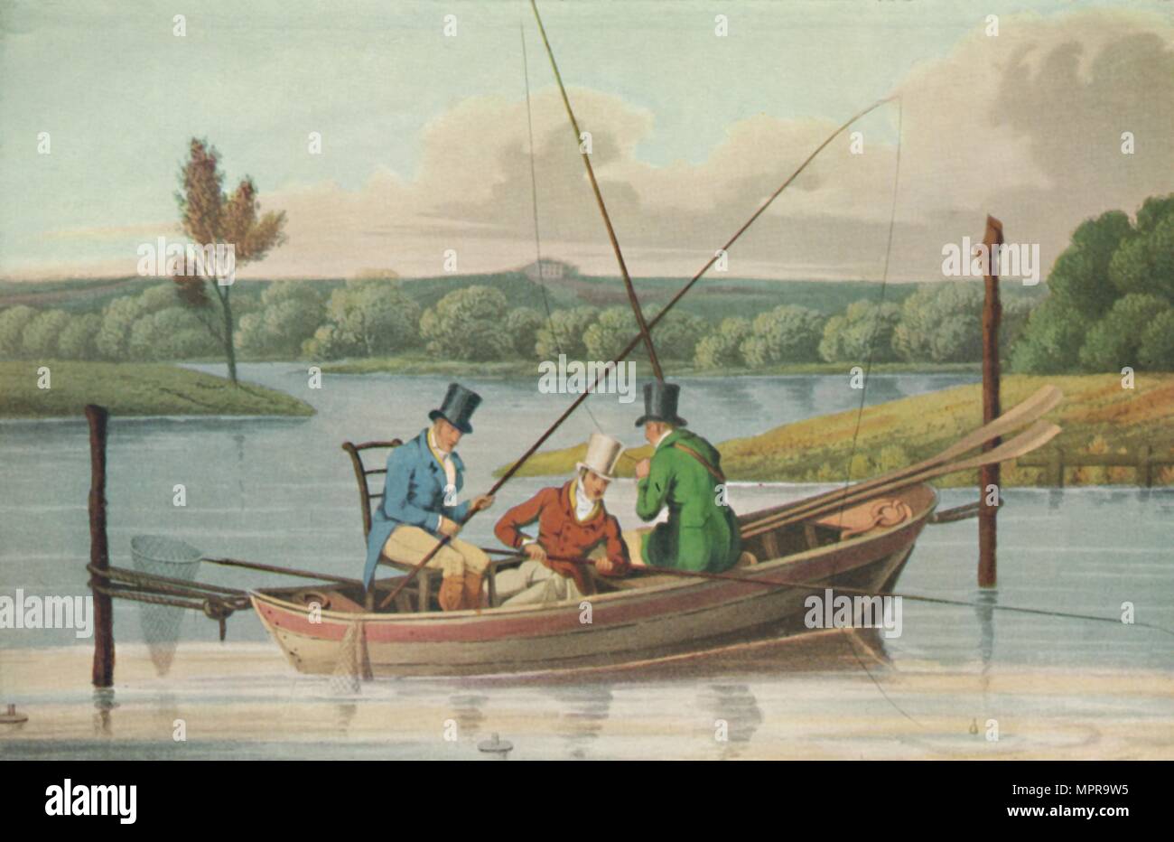 'Fishing in a Punt', 1820, (1929). Artist: John Heaviside Clark Stock ...