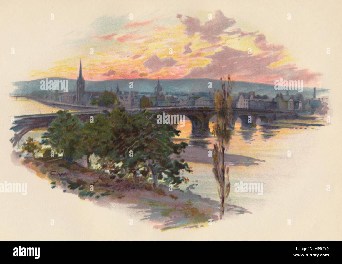 'Perth, from Bridge End', 1907, (c1890). Artist: Charles Wilkinson ...