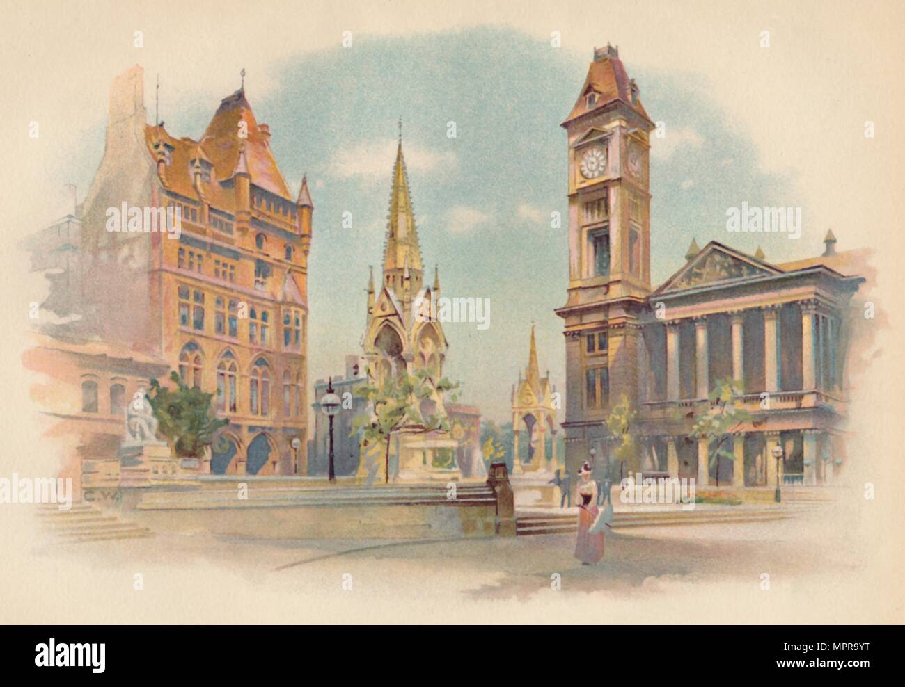 'Chamberlain Square, Birmingham. Showing the High School for Girls ...