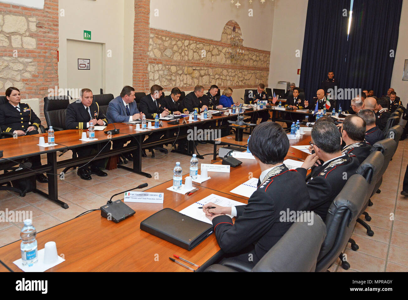 Admiral Michelle Howard, NATO JFC-Naples Commander, during meeting at ...