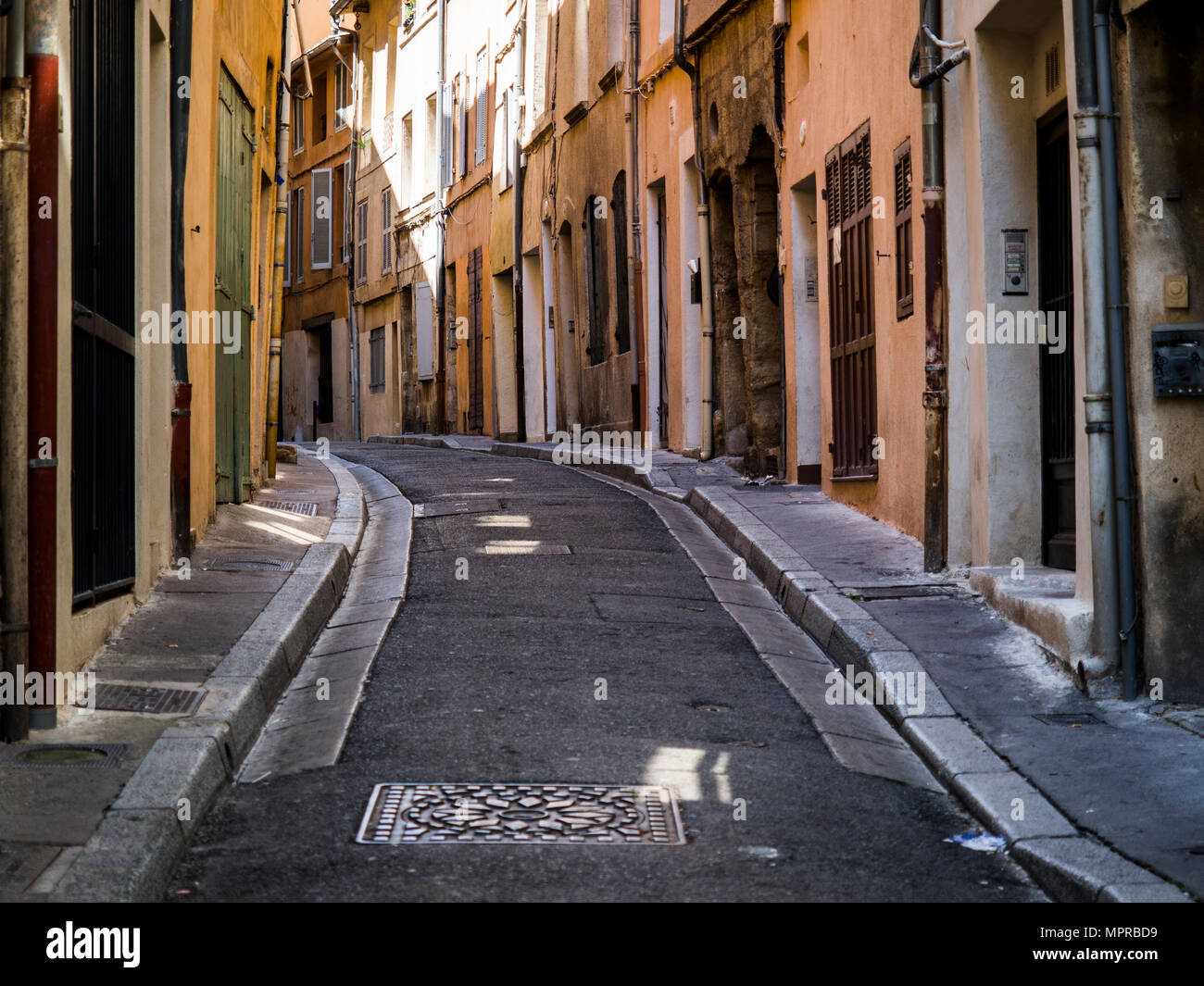 France, Provence, alley in Aix-en-Provence Stock Photo - Alamy