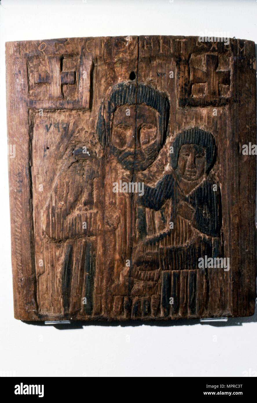 Coptic Wood Panel, Joseph carrying the Infant Jesus, 6th-7th century ...