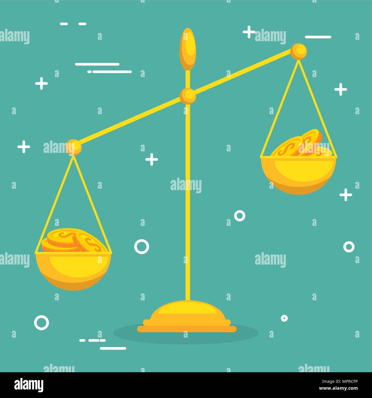 Balance measure coins vector hi-res stock photography and images - Alamy