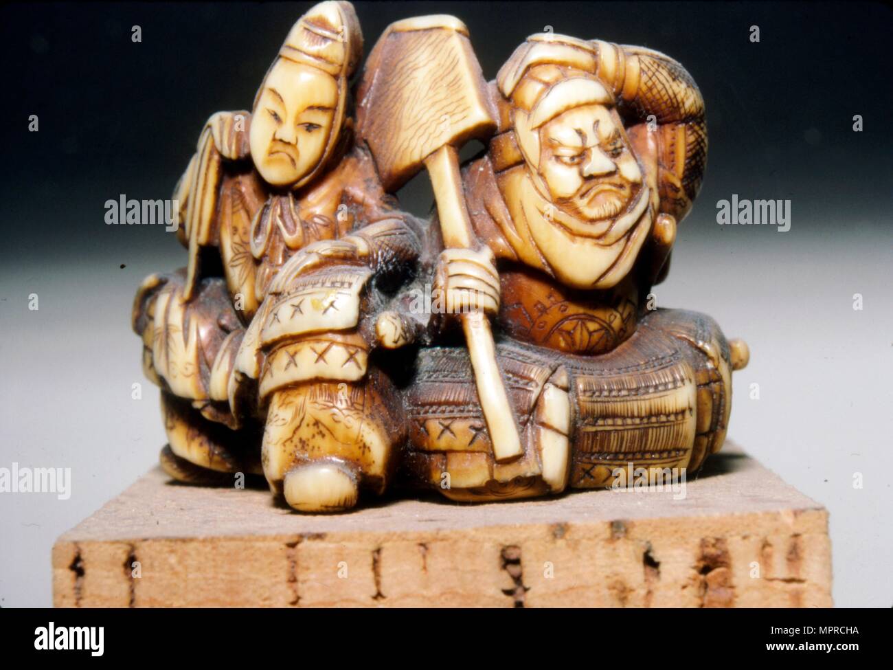 Japenese Netsuke, The Two Heroes, Benkei and Yoshitune, 19th century ...