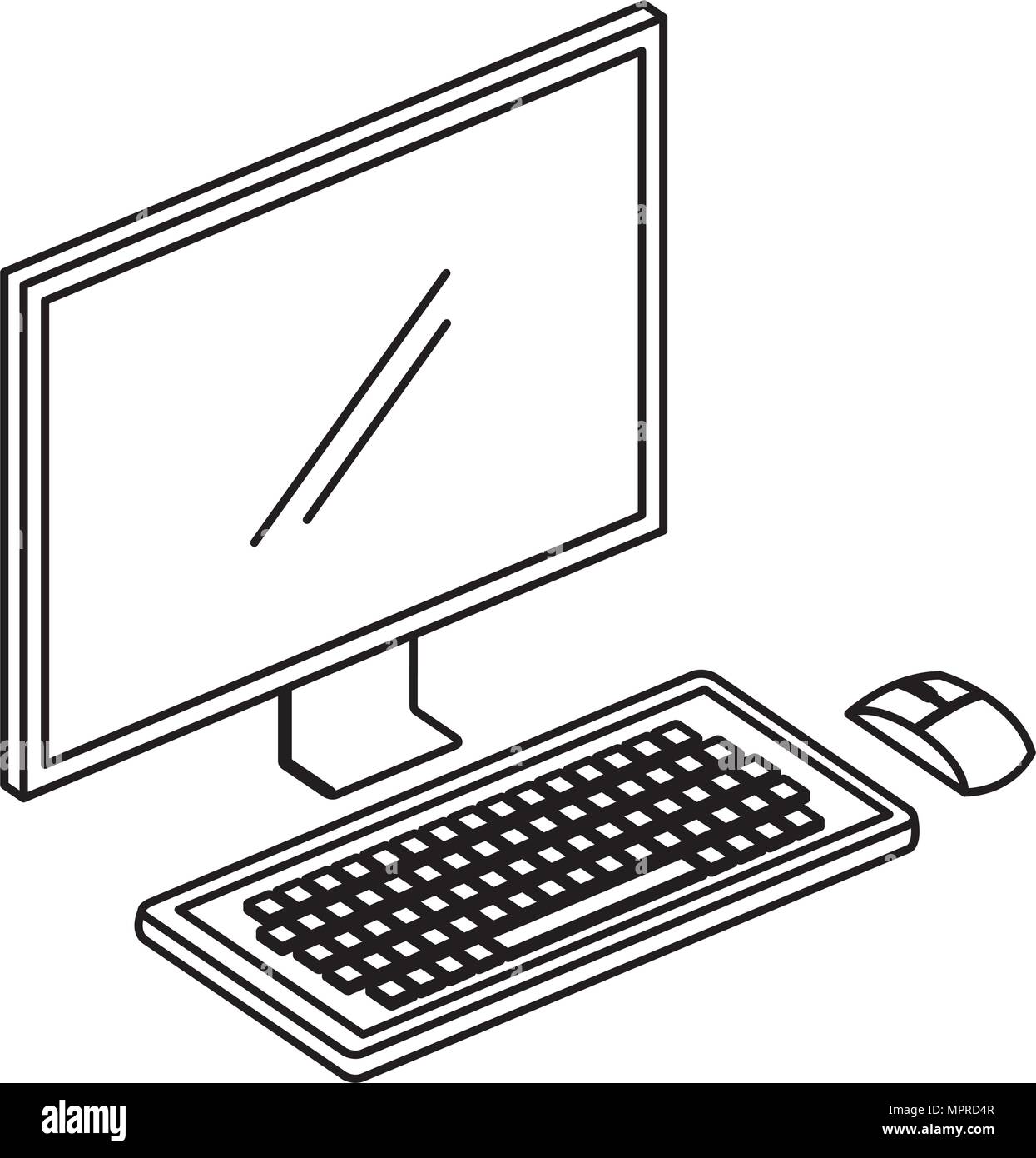 desktop computer isometric icon Stock Vector Image & Art - Alamy