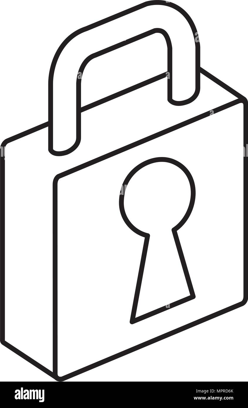 isometric padlock isometric icon Stock Vector Image & Art - Alamy