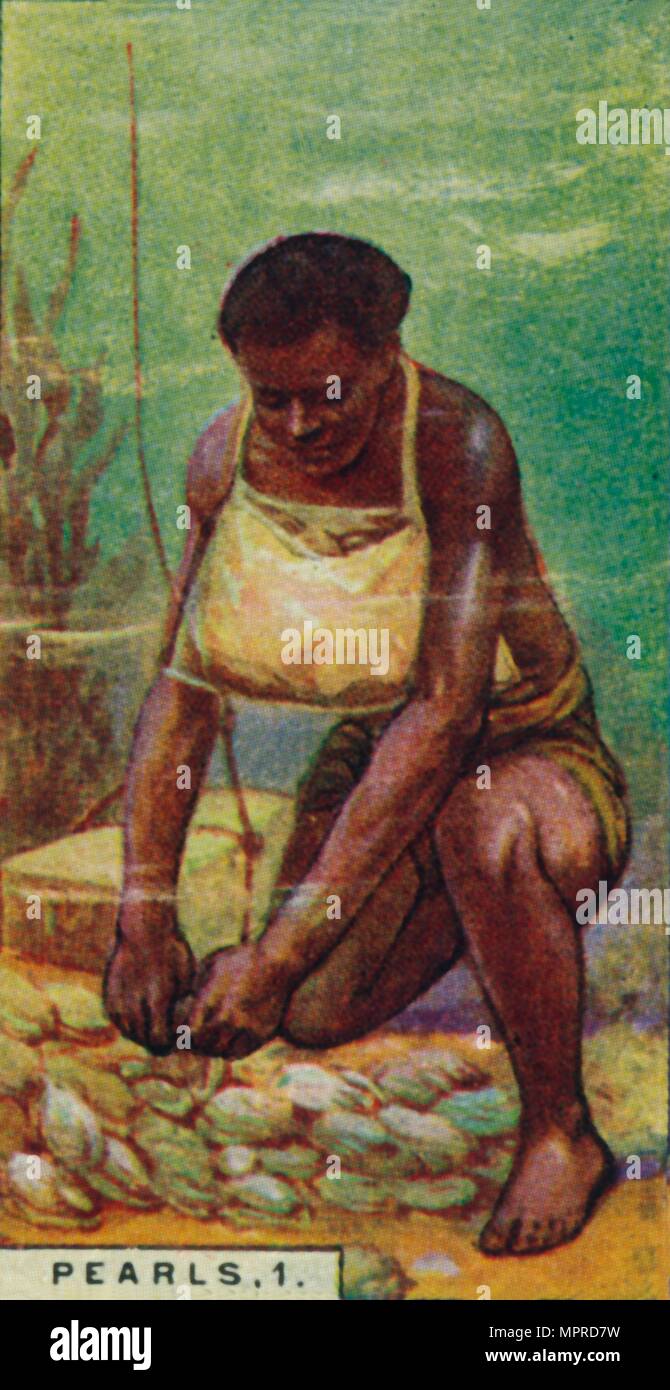 'Pearls 1. Native Diver at Work, Ceylon', 1928. Artist: Unknown Stock ...
