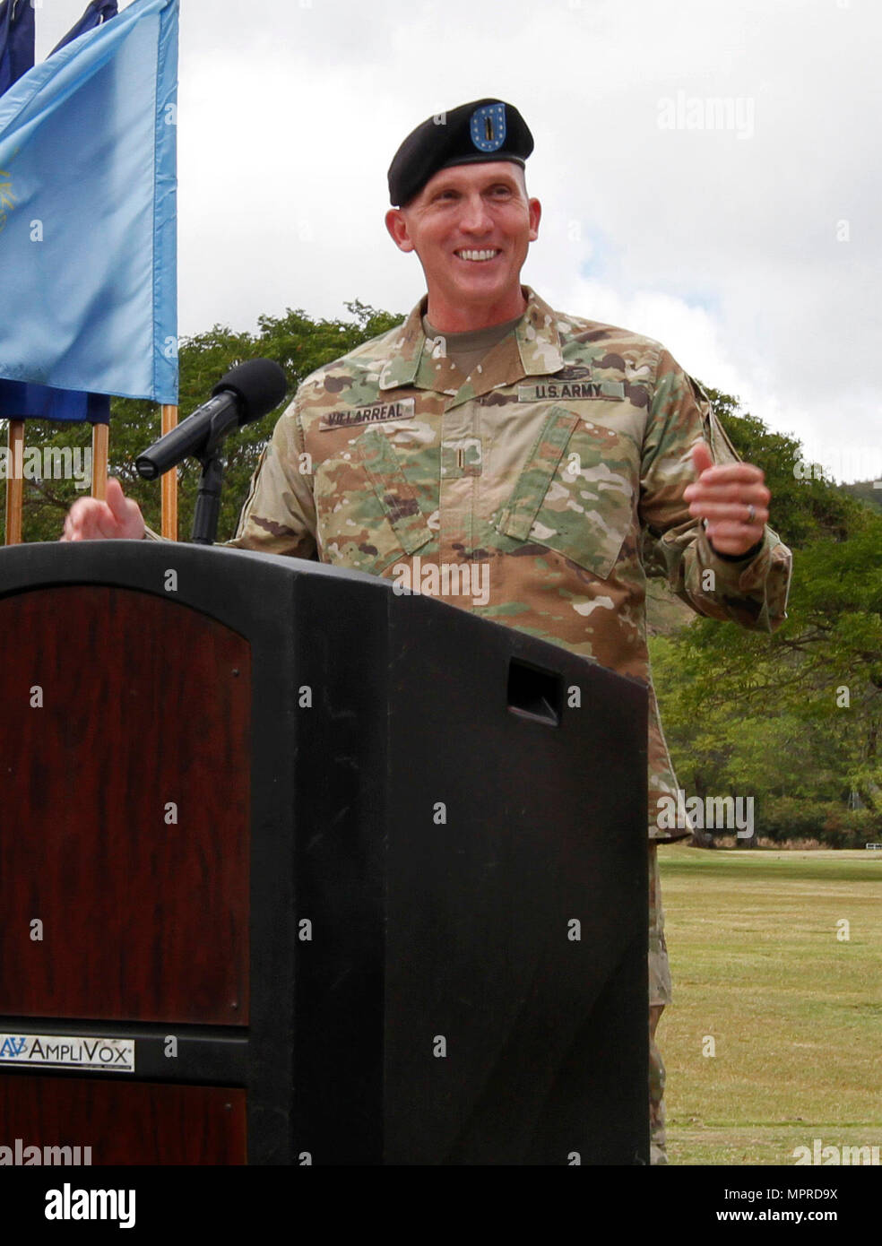 Chief Warrant Officer 5 Daniel Villarreal, the outgoing command chief ...