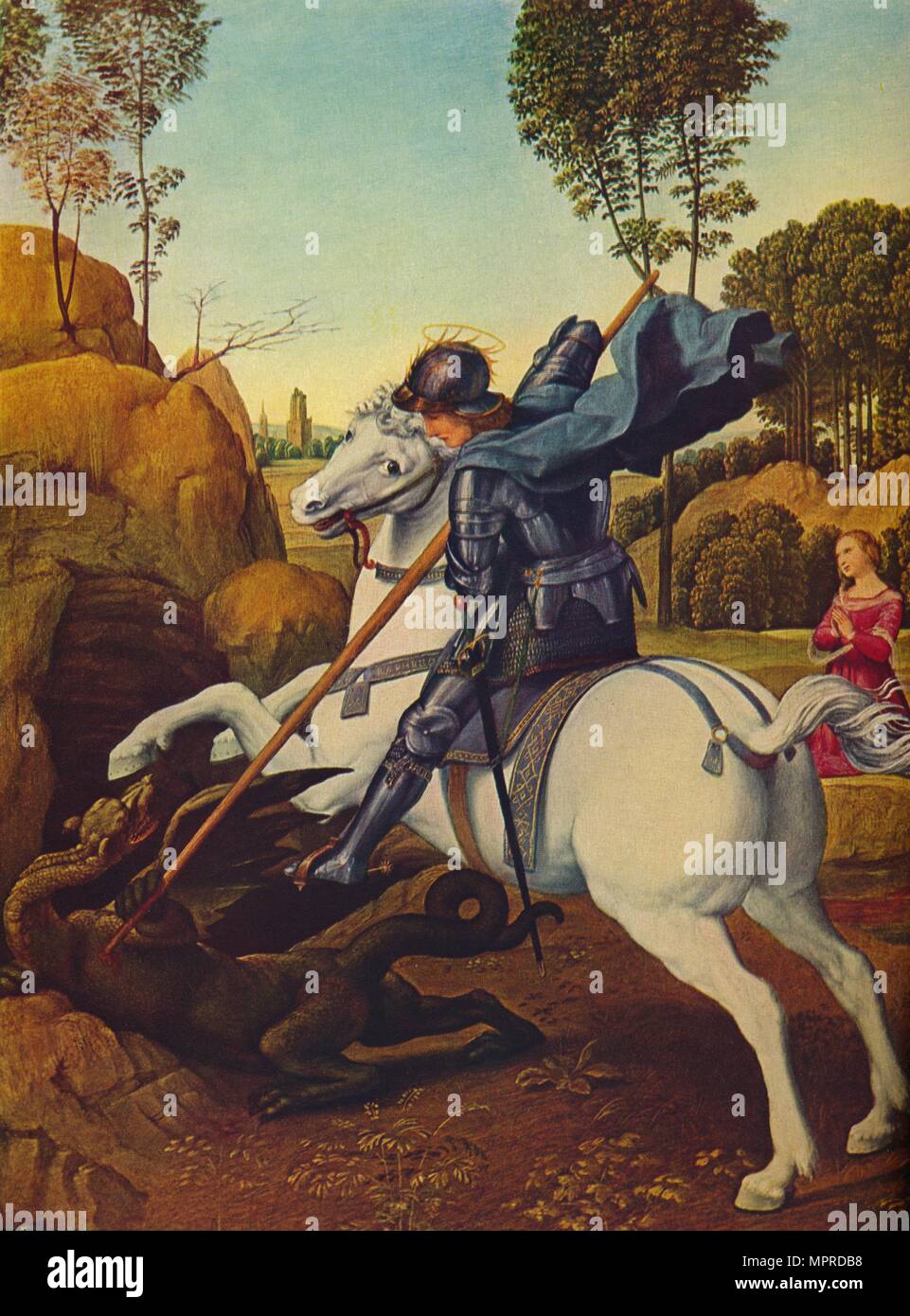 'Saint George and the Dragon', c1505. Artist: Raphael Stock Photo - Alamy