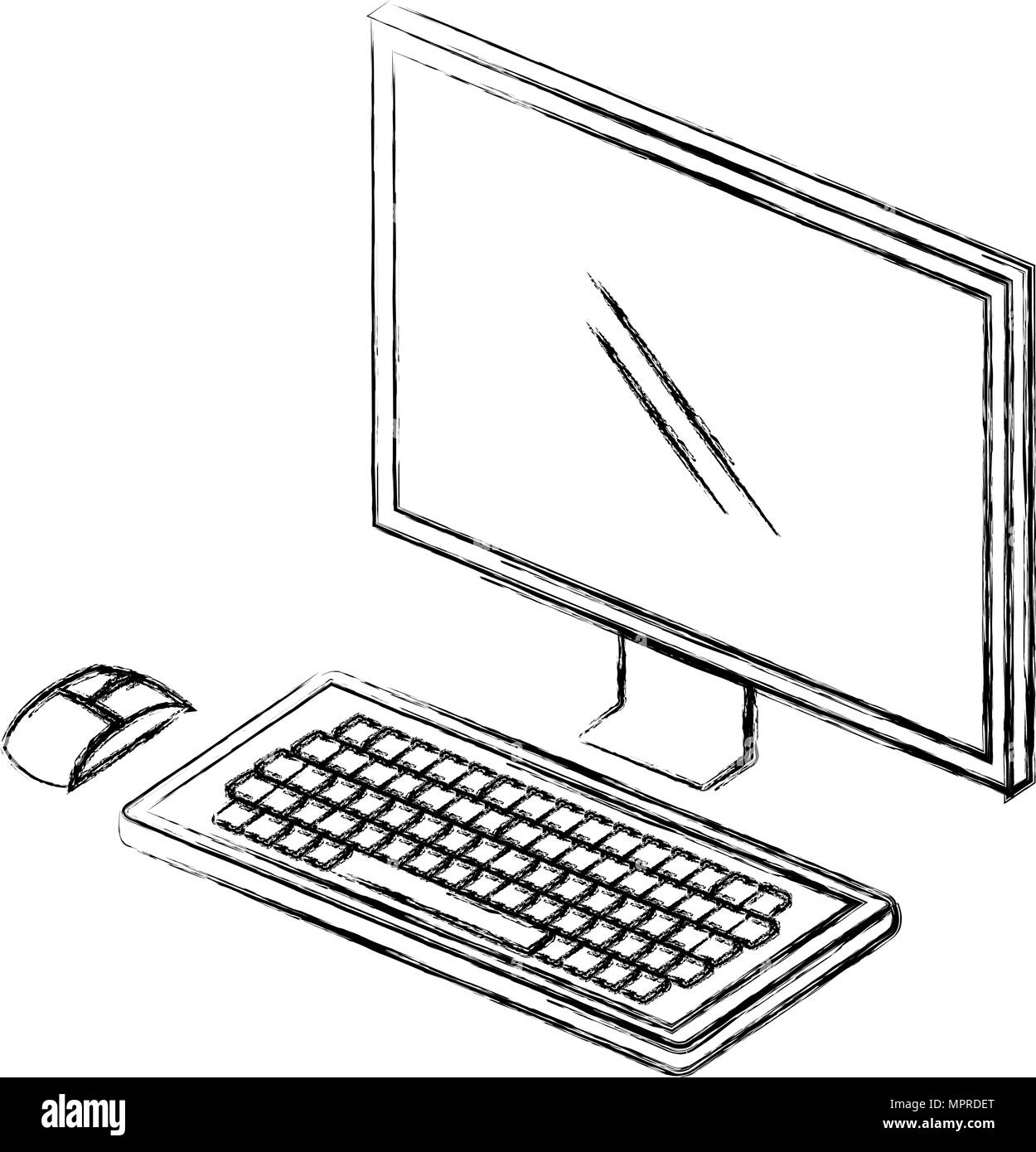 desktop computer isometric icon Stock Vector Image & Art - Alamy