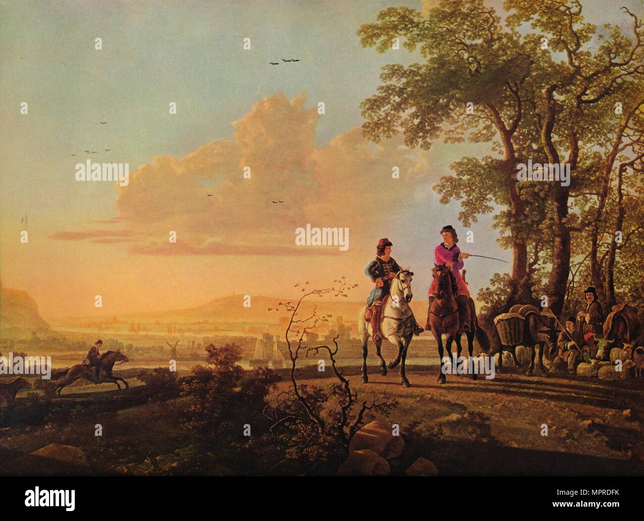 Aelbert cuyp landscape with cattle art hi-res stock photography and ...