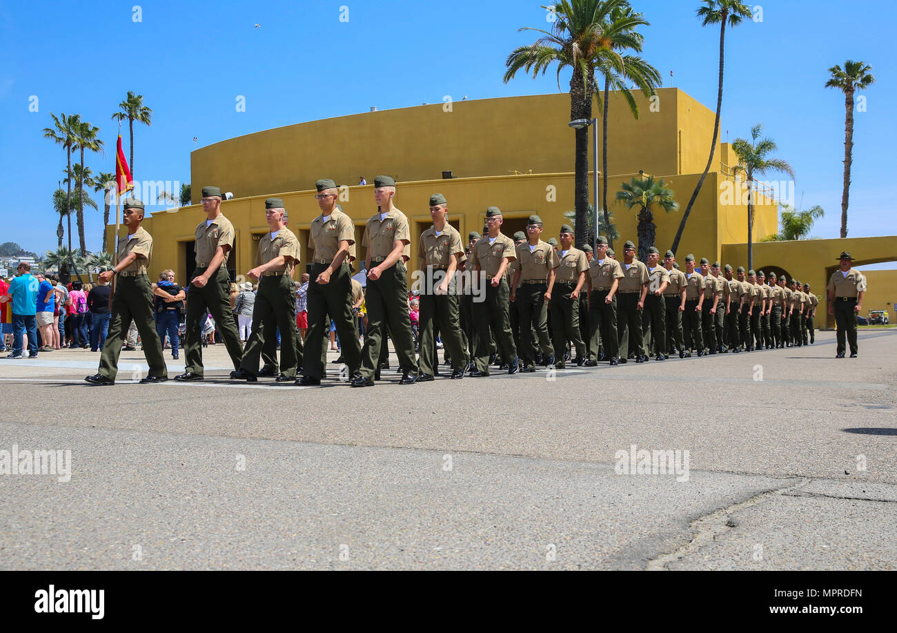 The new Marines of Alpha Company, 1st Recruit Training Battalion ...