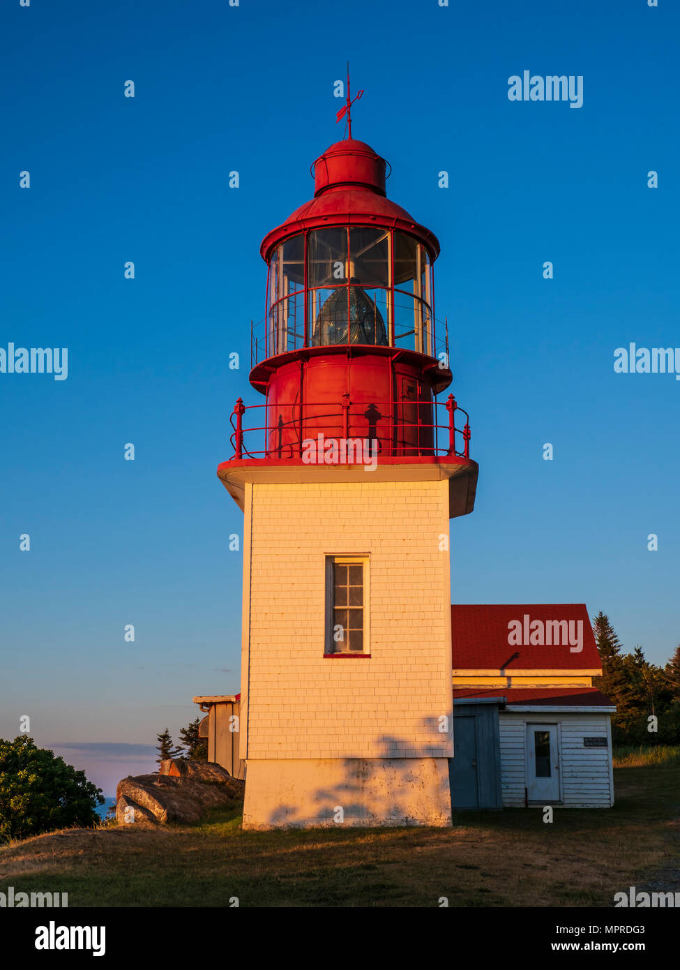 Cap-Chat Lighthouse, village of Cap-Cat, Gaspe Peninsula, Quebec ...
