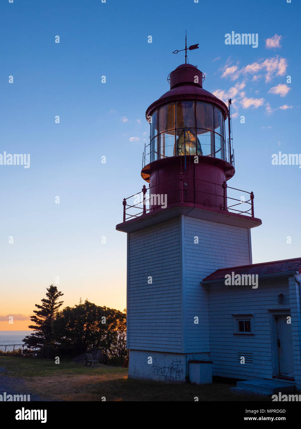 Cap-Chat Lighthouse, village of Cap-Cat, Gaspe Peninsula, Quebec ...