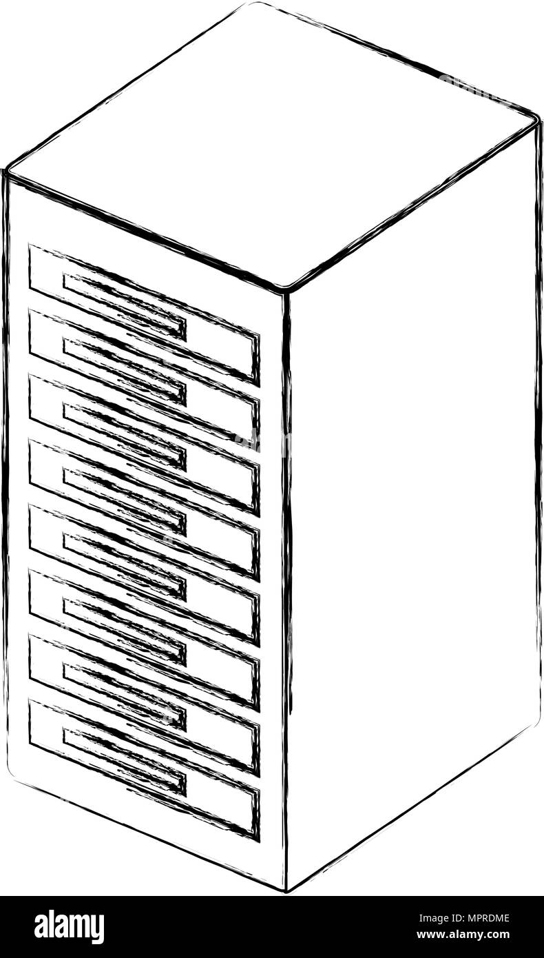 Server tower isometric icon hi-res stock photography and images - Alamy
