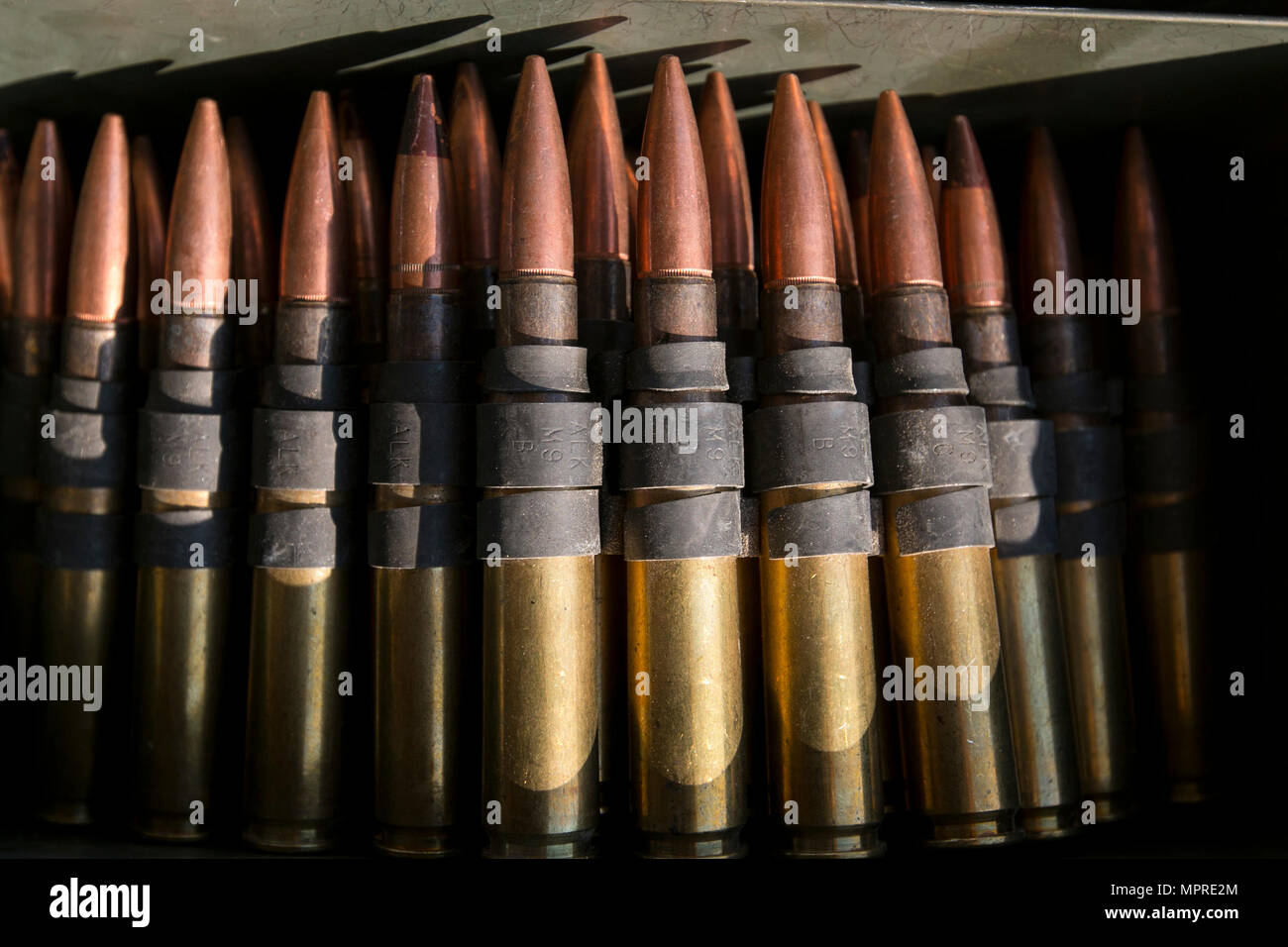 Ammunition cans full of 7.62mm rounds for the M2A3 Bradley Fighting ...