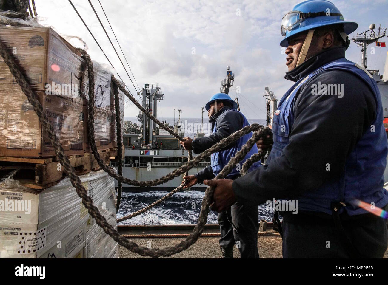 170411-N-FM530-181 MEDITERRANEAN SEA (April 11, 2017) Seaman Devon ...