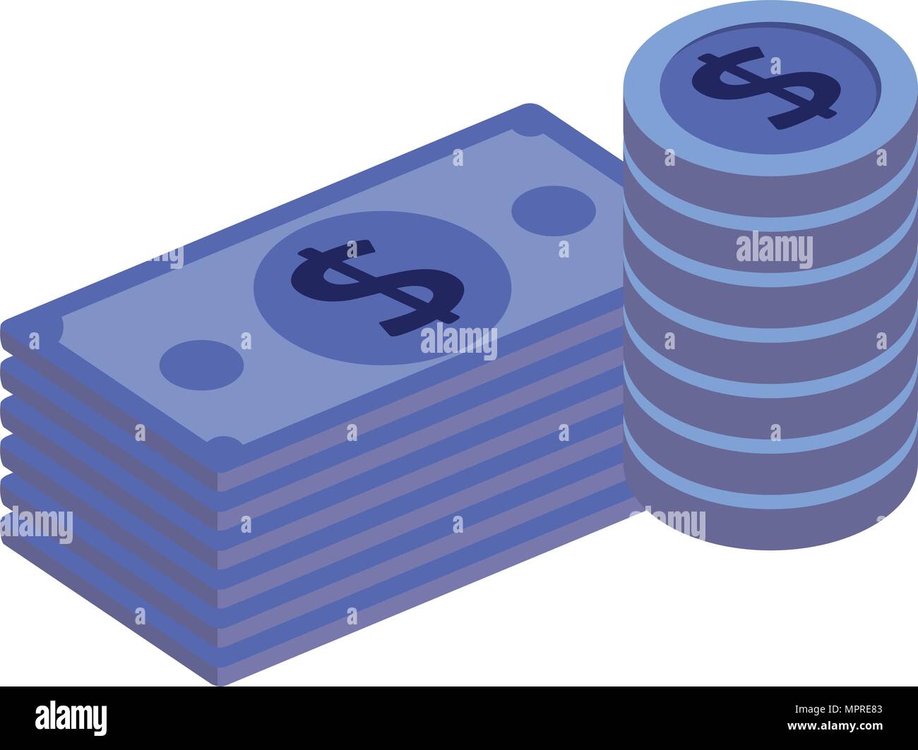 Pile bills Stock Vector Images - Alamy
