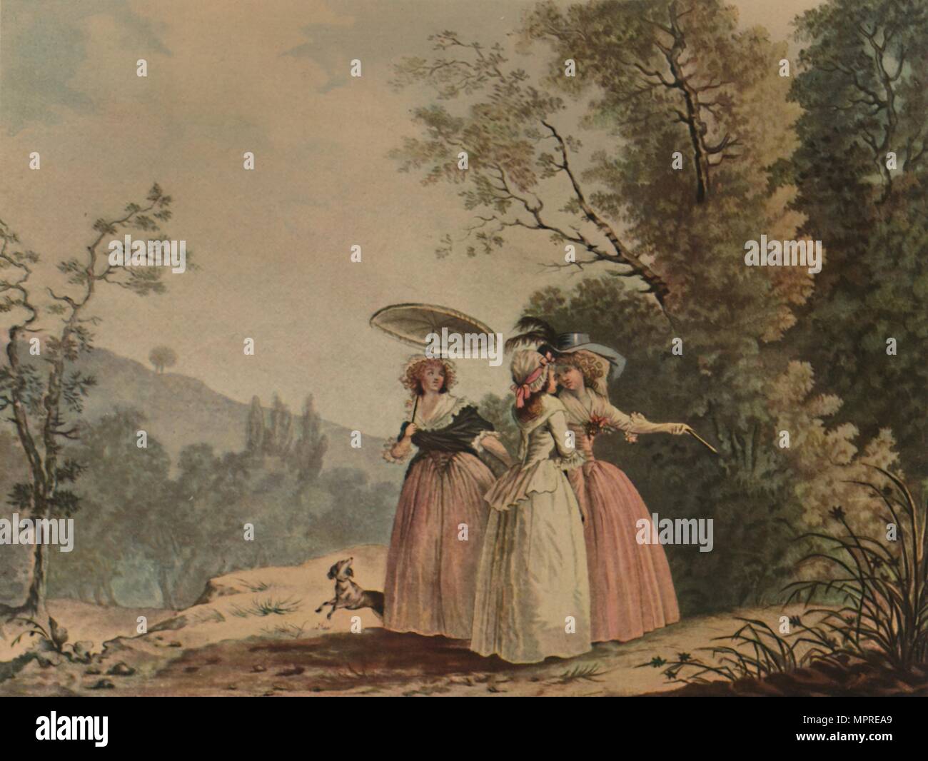 'La Graces Parisiennes Au Bois De Vincennes', 1790, (1913). Artist ...