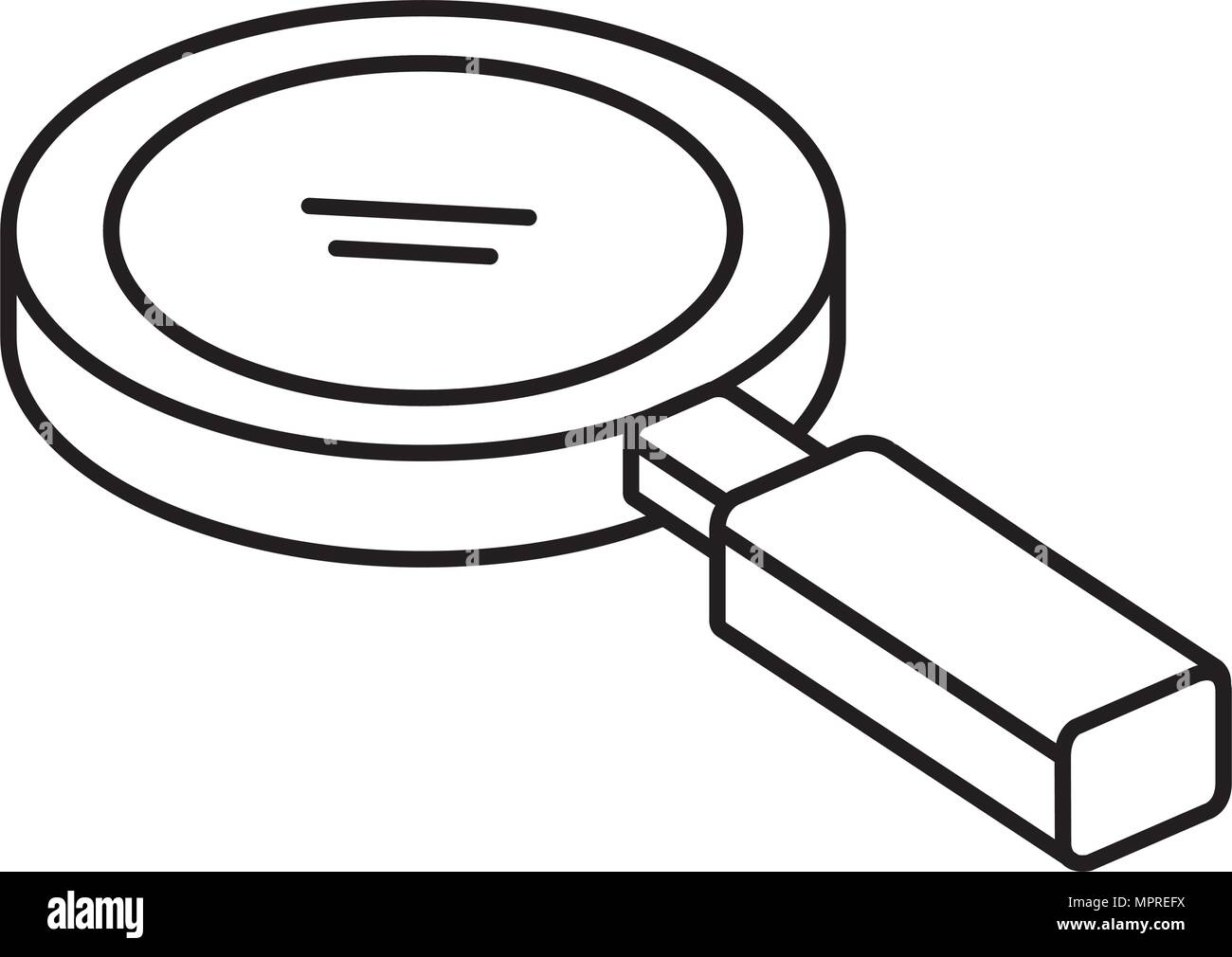 magnifying glass isometric icon Stock Vector Image & Art - Alamy