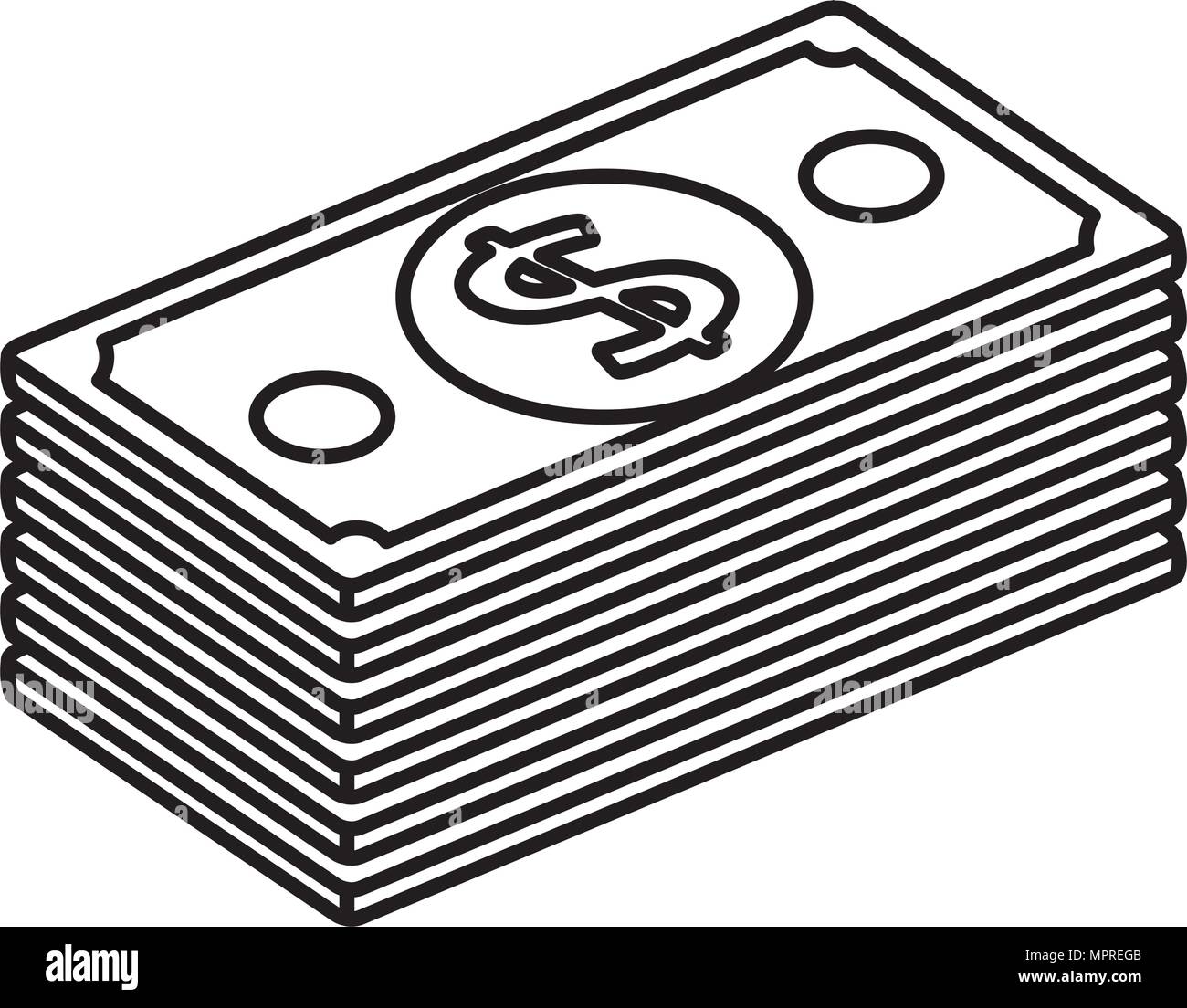 Bills dollars isometric hi-res stock photography and images - Alamy