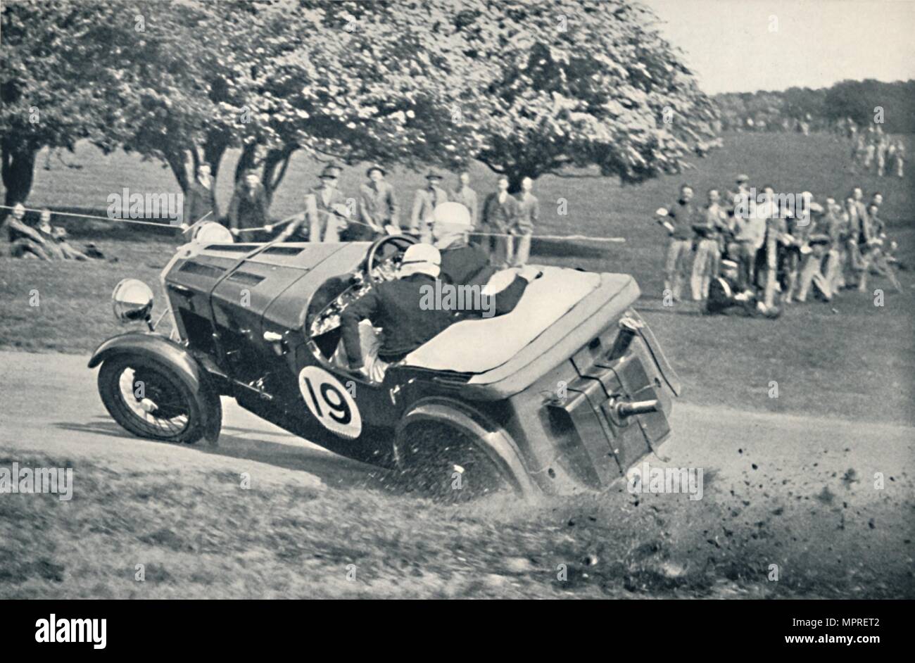 'The beginning of a spill at Donington Park', 1937. Artist: Unknown ...