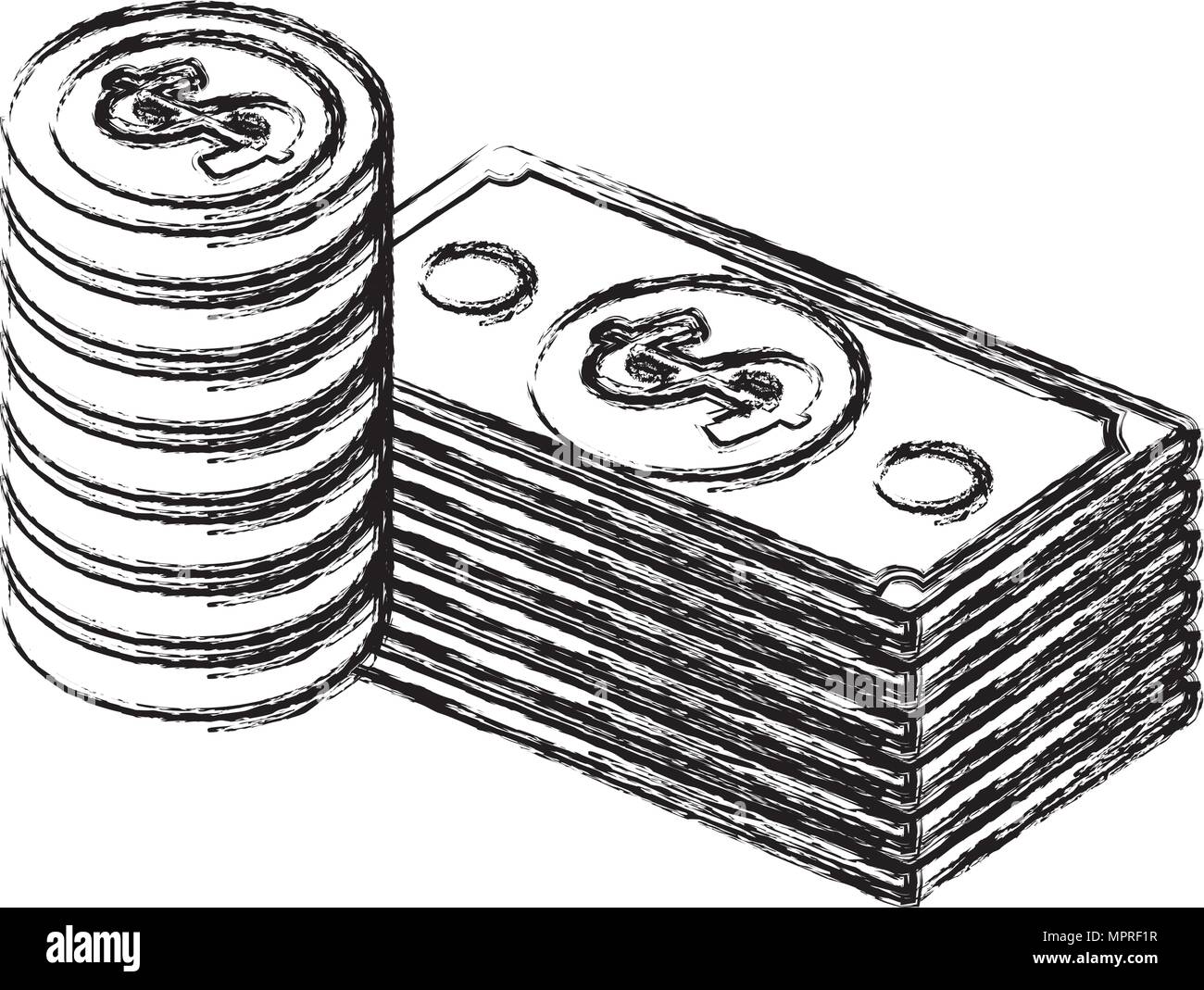 Bills dollars isometric hi-res stock photography and images - Alamy