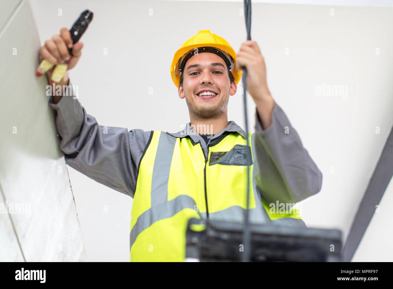 Portrait electrician on building hi-res stock photography and images ...