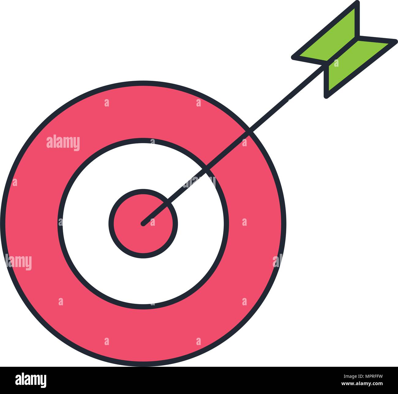 target with arrow icon Stock Vector Image & Art - Alamy