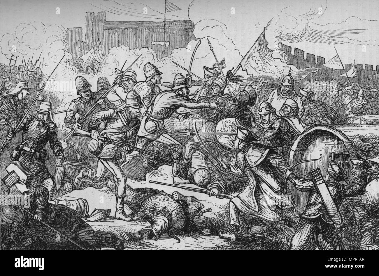 'Capture of the Peiho Forts', c1880. Artist: T.S.S Stock Photo - Alamy