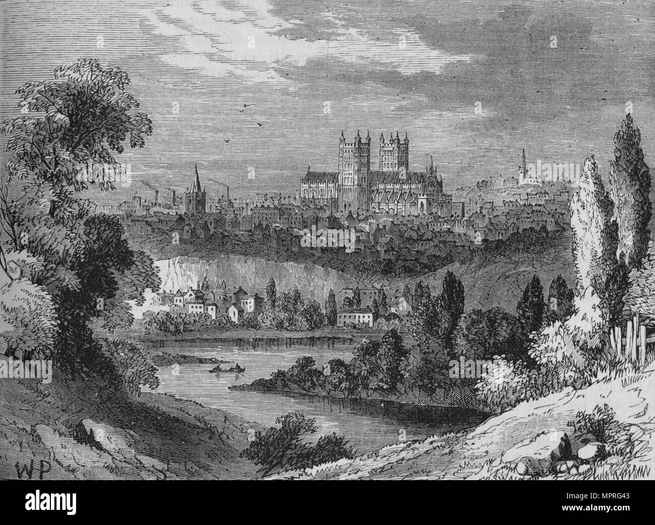 Exeter church Black and White Stock Photos & Images - Alamy