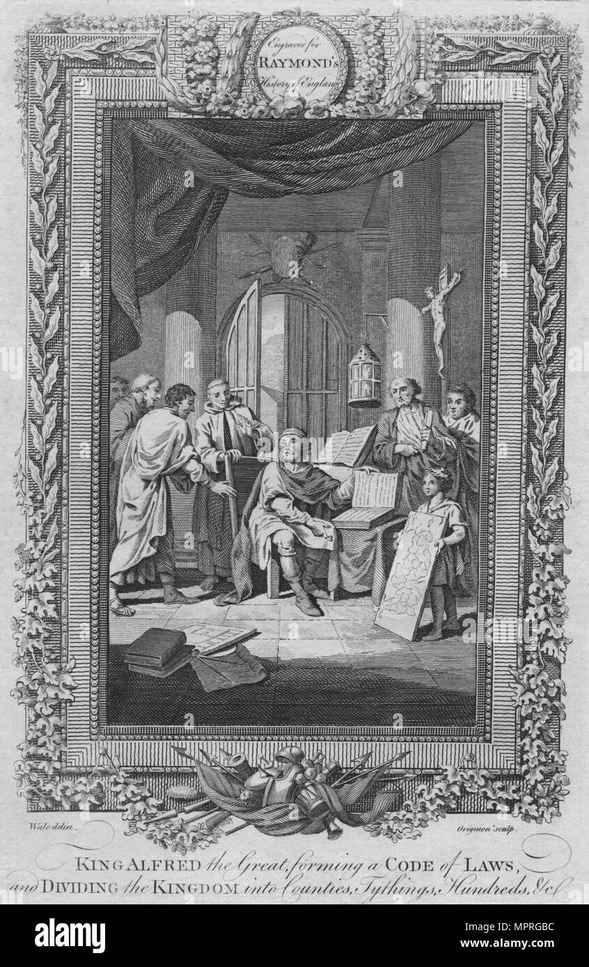 King alfred the great of britain Black and White Stock Photos & Images ...