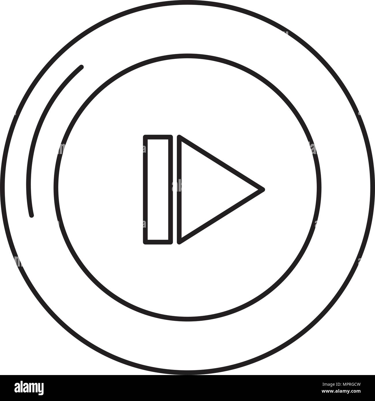 media player button icon Stock Vector Image & Art - Alamy