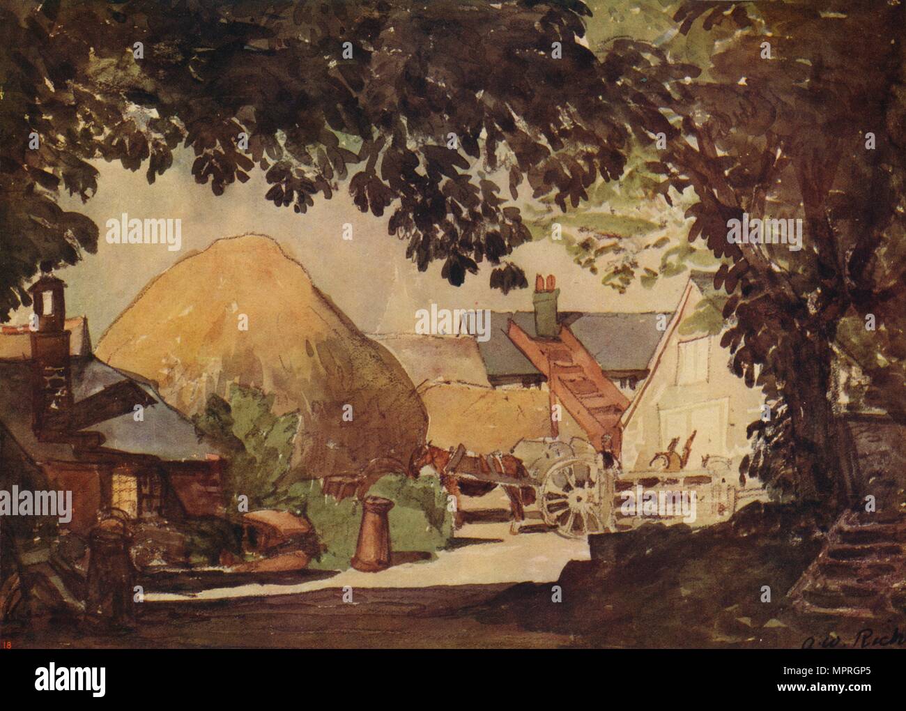 'The Farmyard', c1915. Artist: Alfred William Rich Stock Photo - Alamy